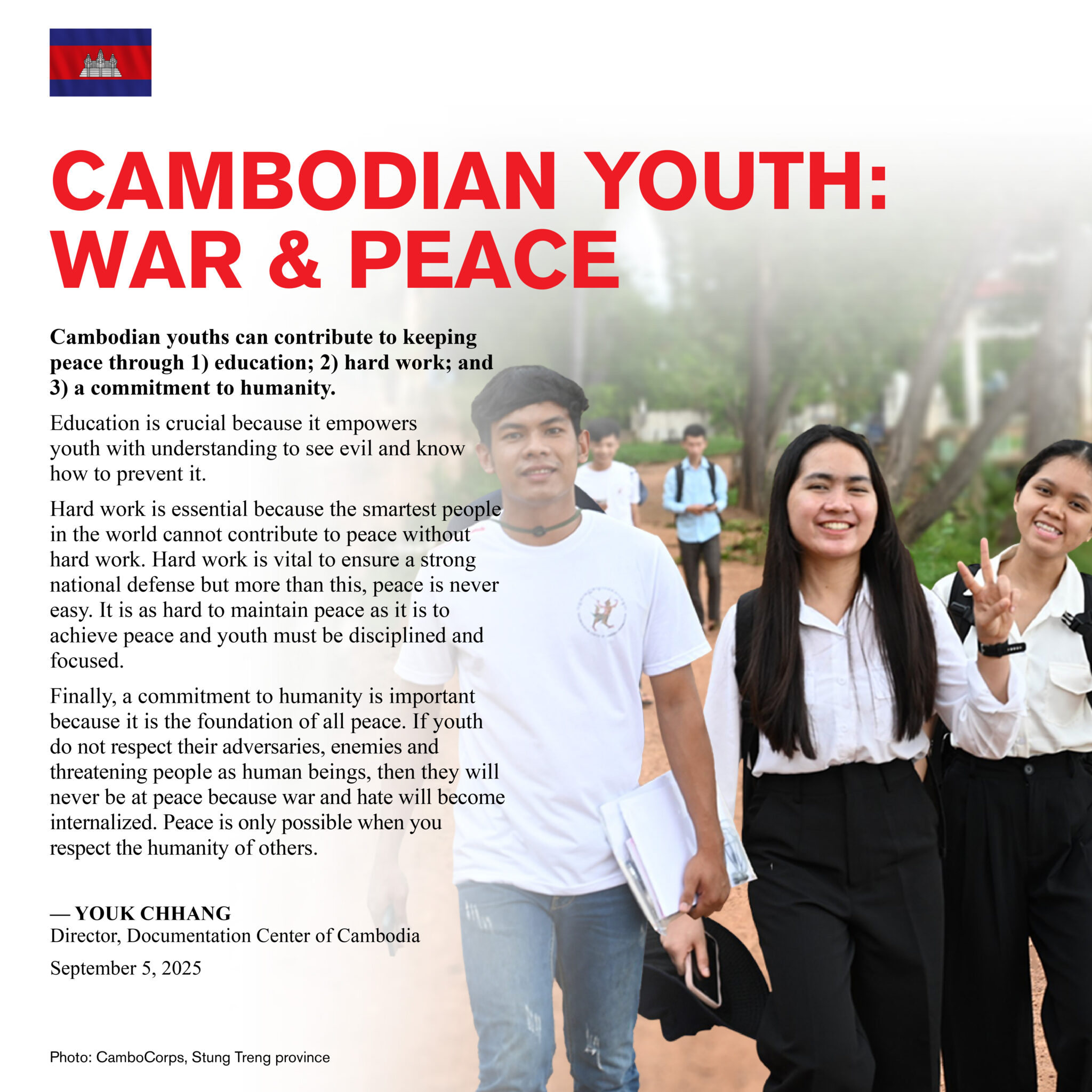 DCCAM VS THAILAND: CAMBODIAN YOUTH: WAR & PEACE. September 5, 2025 ...