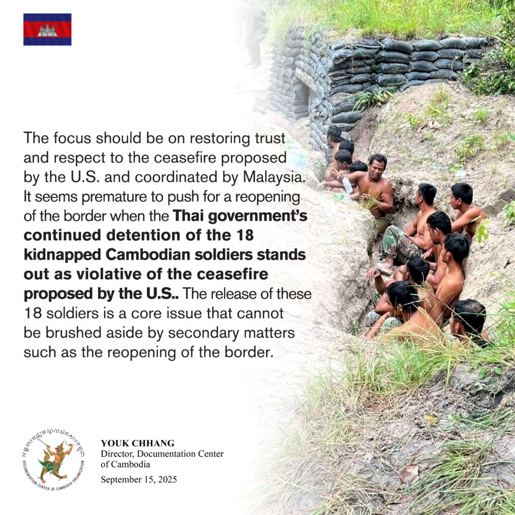 The focus should be on restoring trust and respect to the ceasefire ...