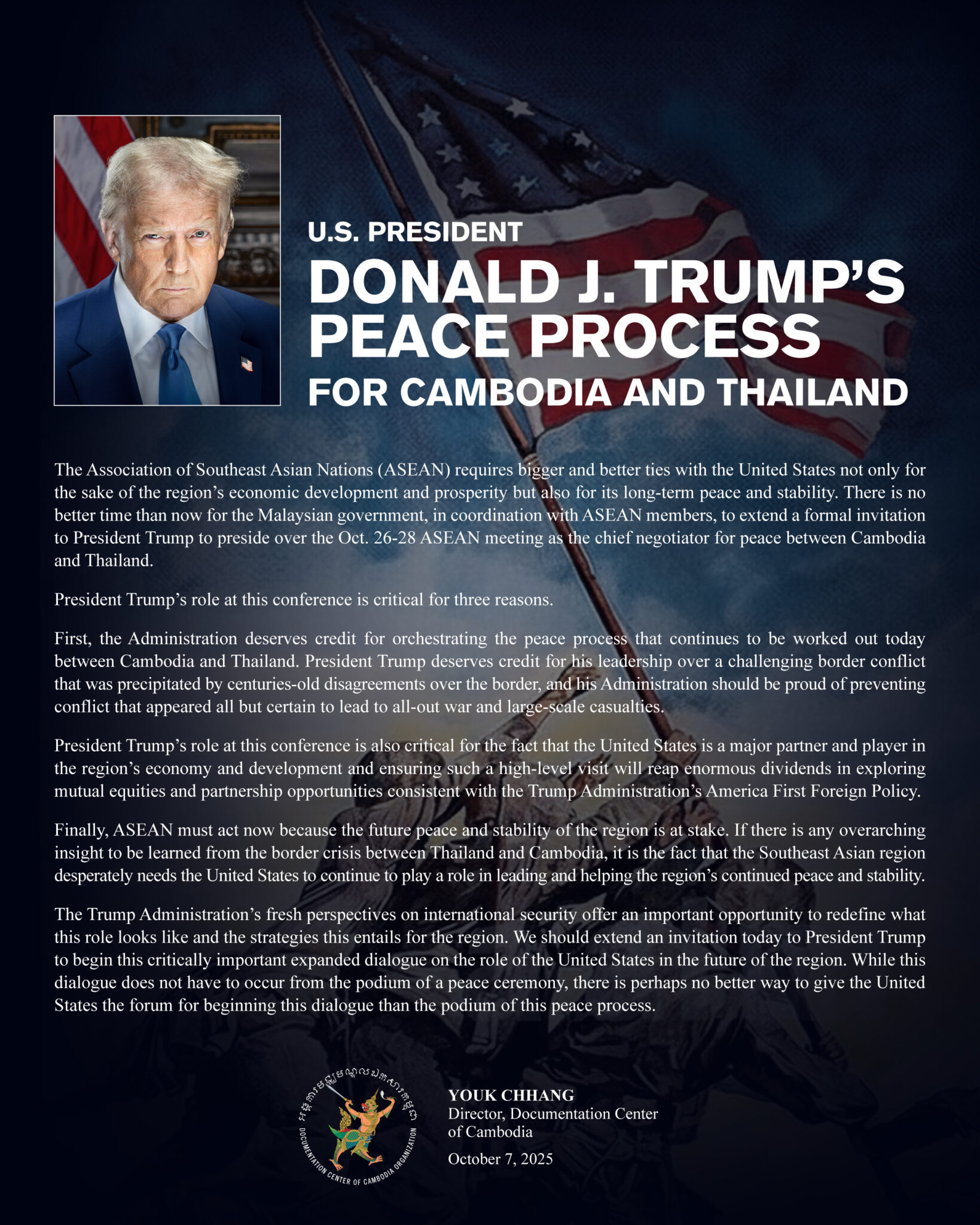 DCCAM VS THAILAND: U.S. PRESIDENT DONALD J. TRUMP’S PEACE PROCESS FOR ...