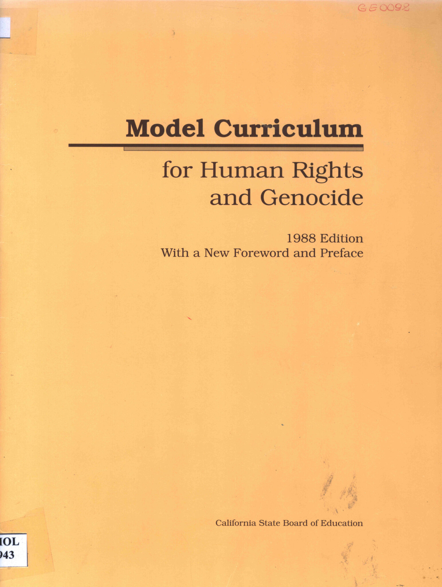 Model Curriculum for Human Rights and Genocide. – Documentation Center ...