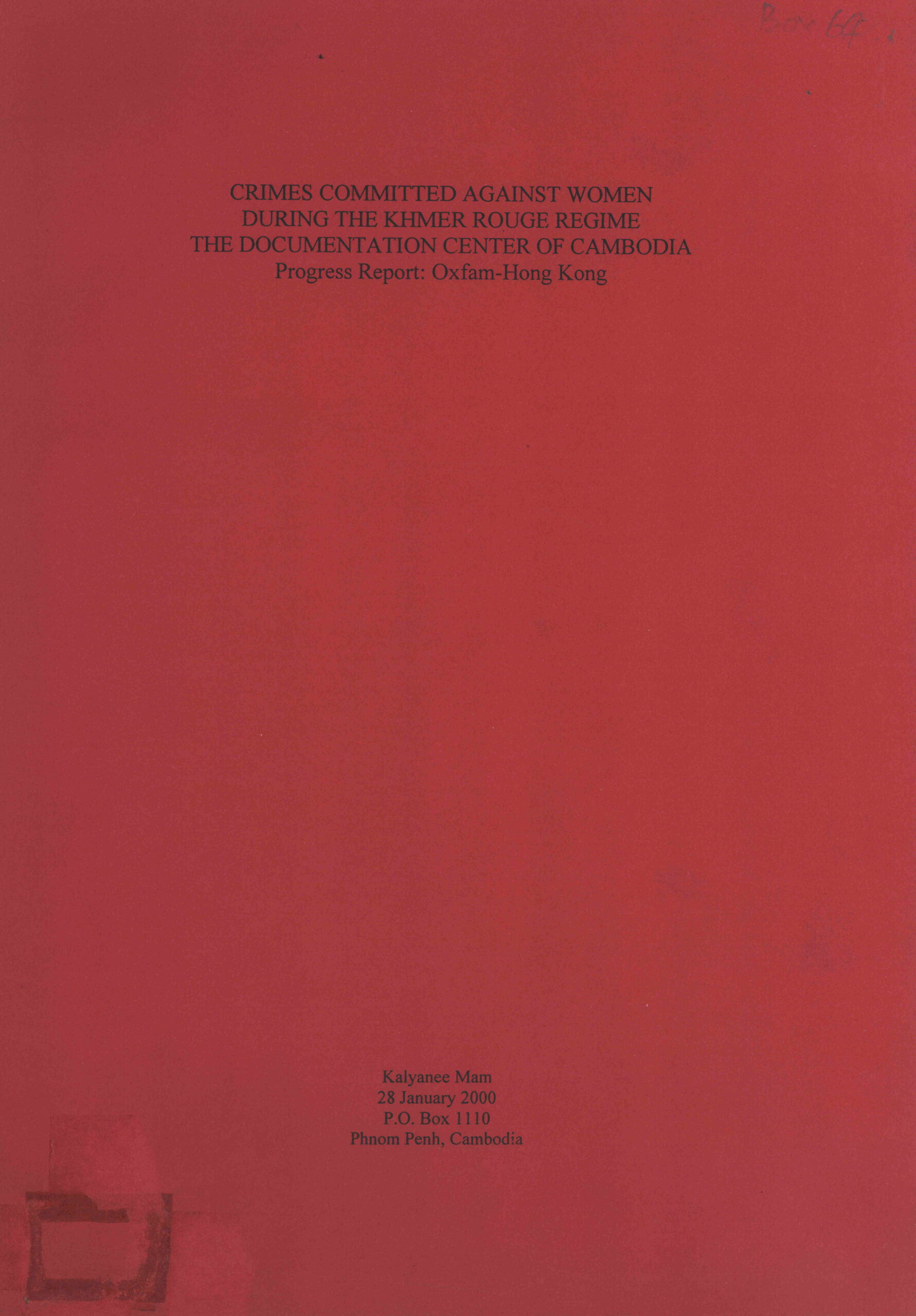 Crimes Committed Against women during the Khmer Rouge Regime: The ...